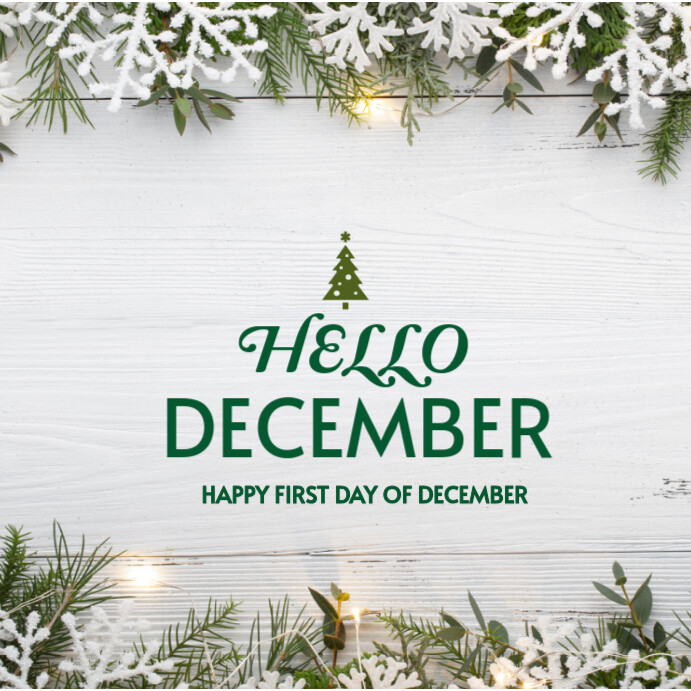 Hello December instagram poster 2024 Template | PosterMyWall