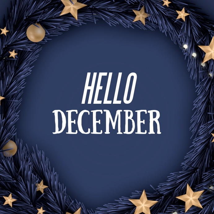 Hello December post for social media Template | PosterMyWall