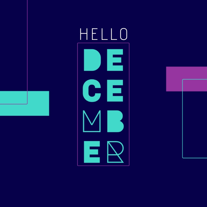 Hello December post for social media Template | PosterMyWall
