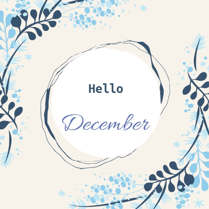 Hello December post for social media Template | PosterMyWall
