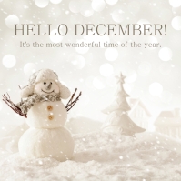 Hello December post for social media Template | PosterMyWall