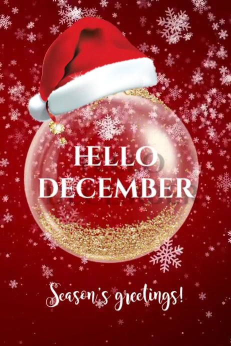 Plantilla de Hello December Poster | PosterMyWall
