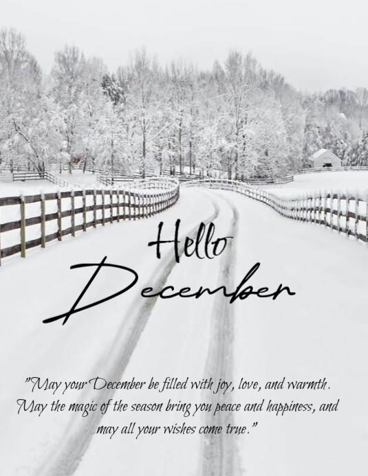 Plantilla de Hello December Wish Card | PosterMyWall