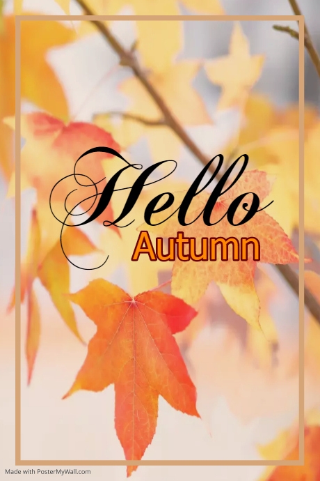 Hello Fall Template | PosterMyWall