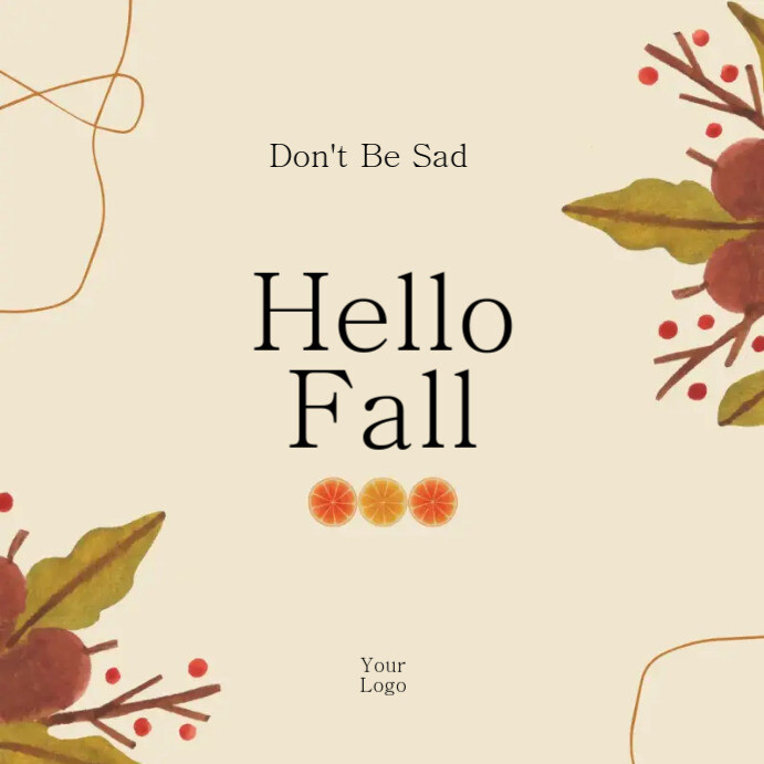 Hello Fall Template | PosterMyWall