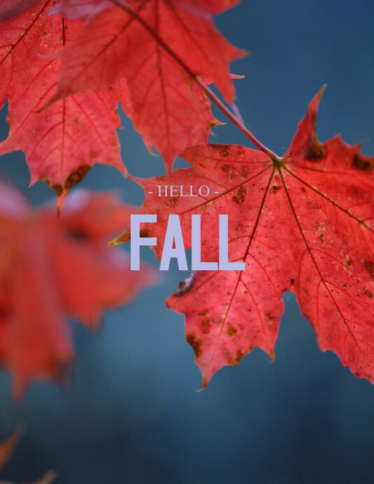 Hello Fall Flyer Poster Template | PosterMyWall