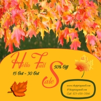 hello fall instagram post Template | PosterMyWall