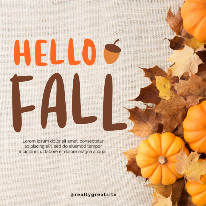 Hello Fall Template | PosterMyWall