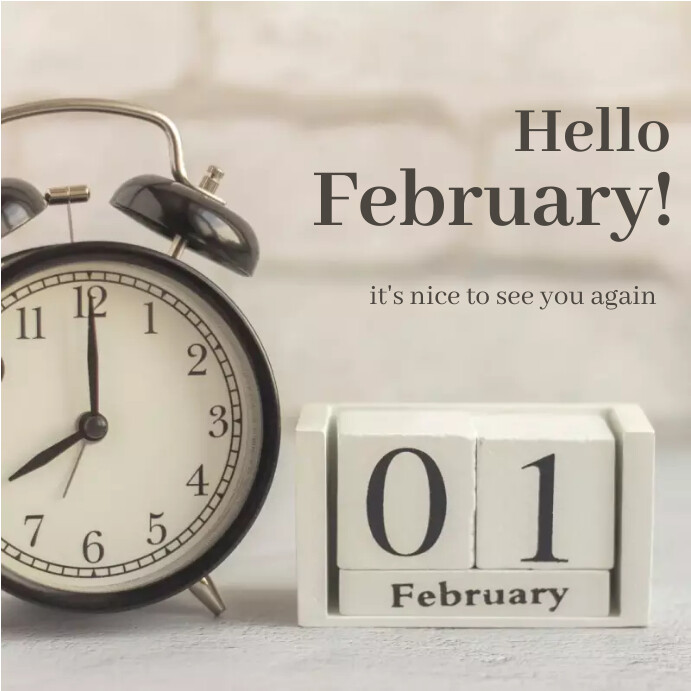 Hello February ! Template | PosterMyWall