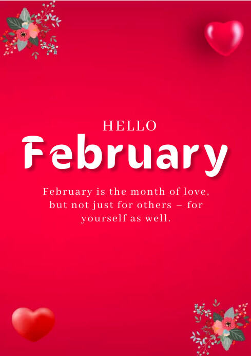 Hello February (Flyer) Template | PosterMyWall