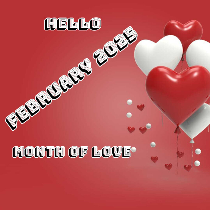 Hello February 2025 Template | PosterMyWall