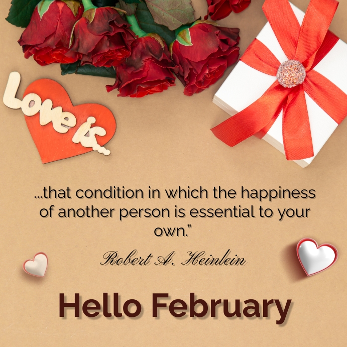Plantilla de Hola Folleto de Febrero | PosterMyWall