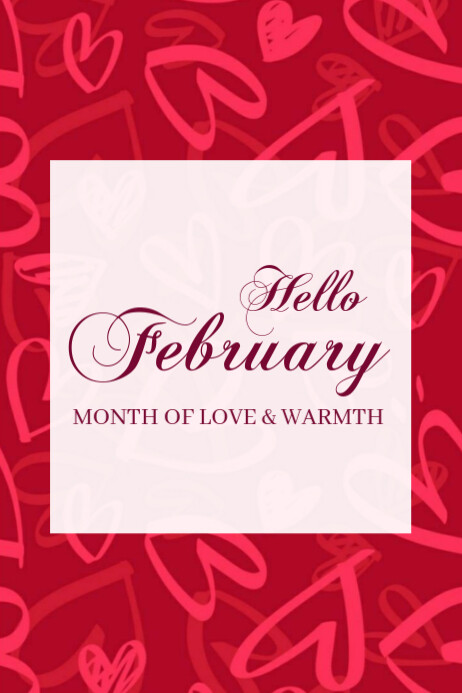 Hello February เทมเพลต | PosterMyWall