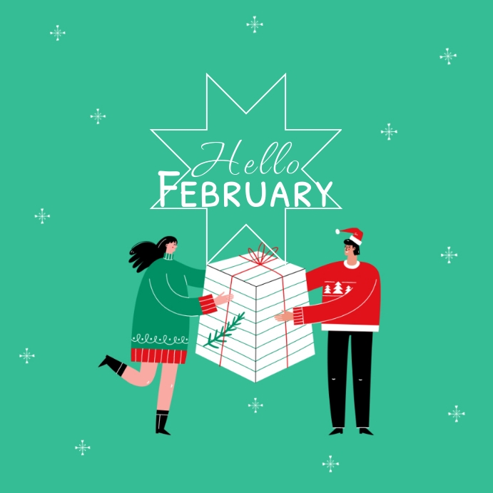 Hello February Template | PosterMyWall