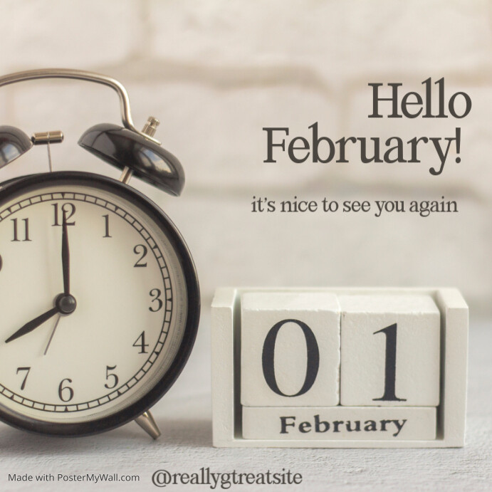 Hello February Template | PosterMyWall