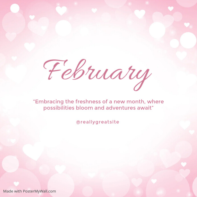 Hello February Template | PosterMyWall