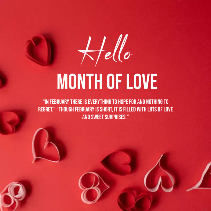 hello february Template | PosterMyWall