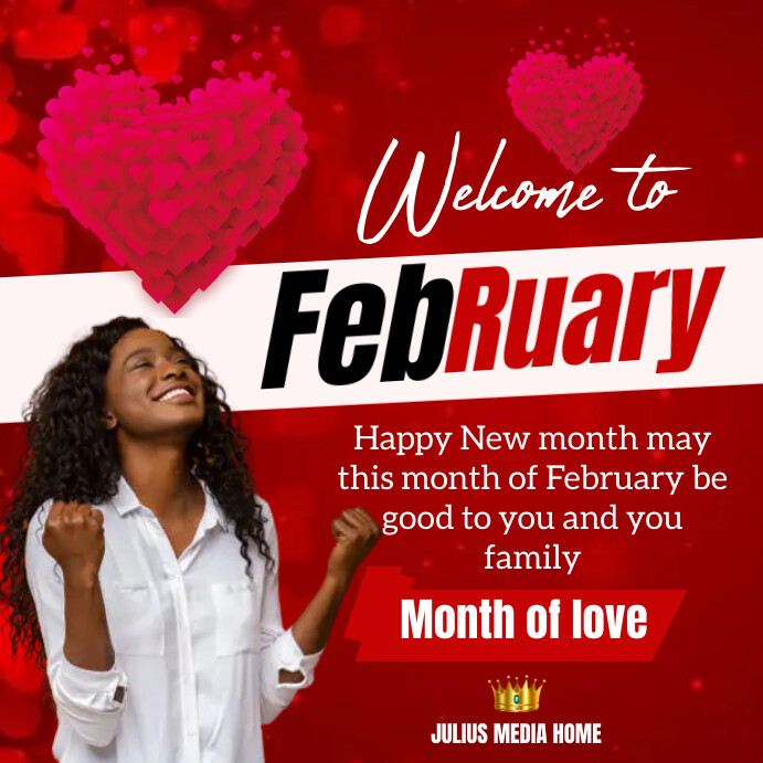 Hello February Template | PosterMyWall
