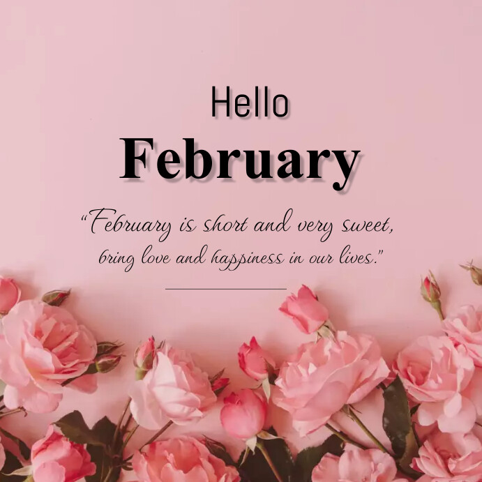Hello February Template | PosterMyWall