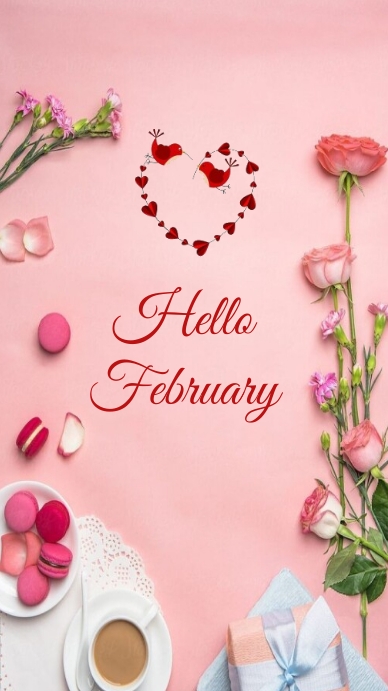 hello february instagram flyer poster Template | PosterMyWall