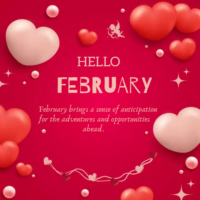 Hello February Instagram post Template | PosterMyWall