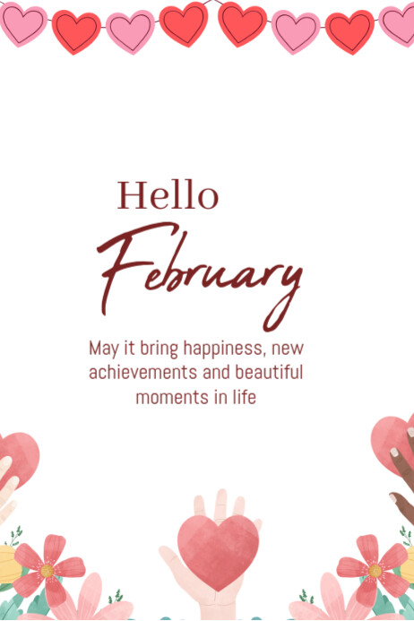 Copy of Hello February Instagram post | PosterMyWall