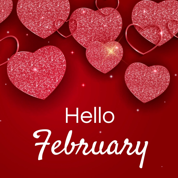 Hello February Instagram Post. Template | PosterMyWall