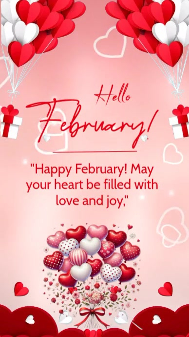 hello february instagram story Template | PosterMyWall