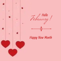 hello february instagram template | PosterMyWall