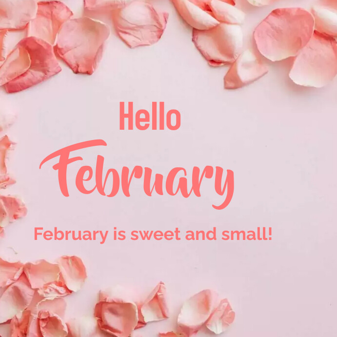 Hello February online greeting cards Template | PosterMyWall