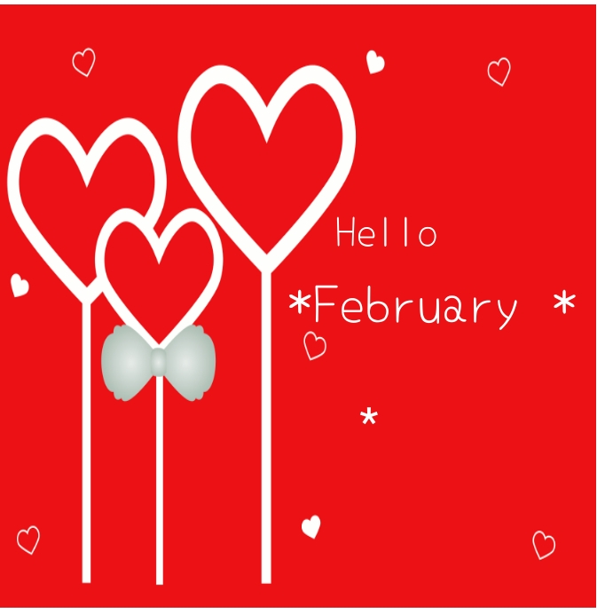 Hello February post Template | PosterMyWall