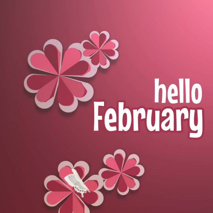 Hello February Post Template | PosterMyWall