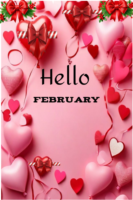 HELLO FEBRUARY POSTER Template | PosterMyWall