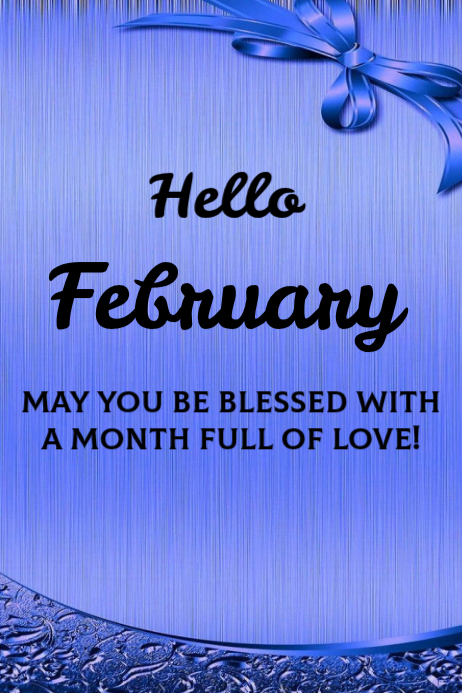Hello February poster template | PosterMyWall