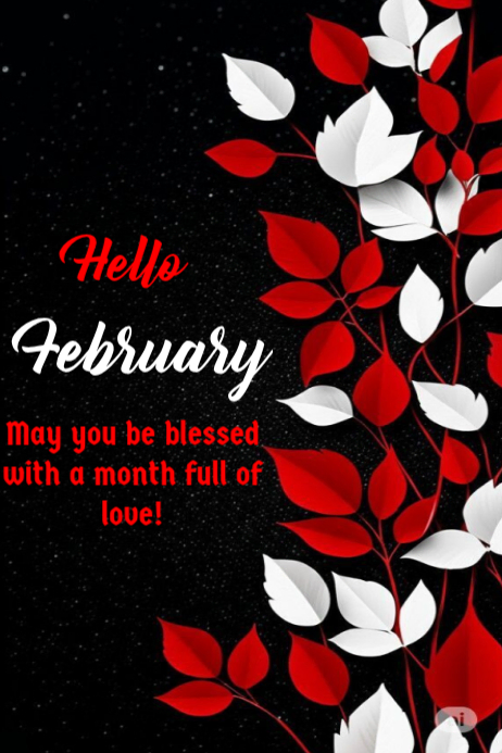 Hello February poster template | PosterMyWall
