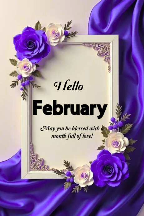 Hello February poster template | PosterMyWall