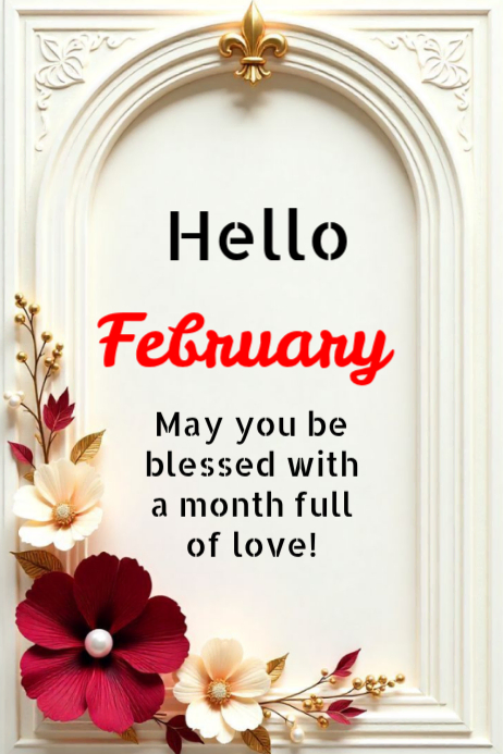 Hello February poster template | PosterMyWall