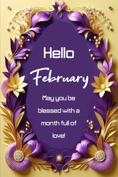 Hello February poster template | PosterMyWall