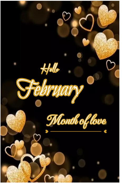 Hello February posters Template | PosterMyWall