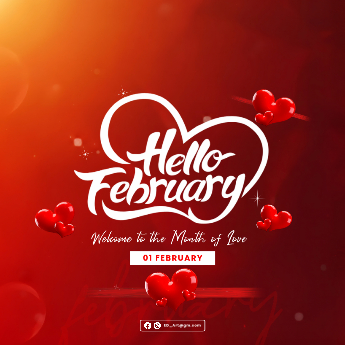 Copy of Hello February Template Design Instagram Post | PosterMyWall