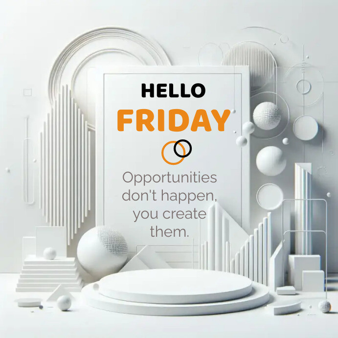 Plantilla de Hello Friday Design Template | PosterMyWall