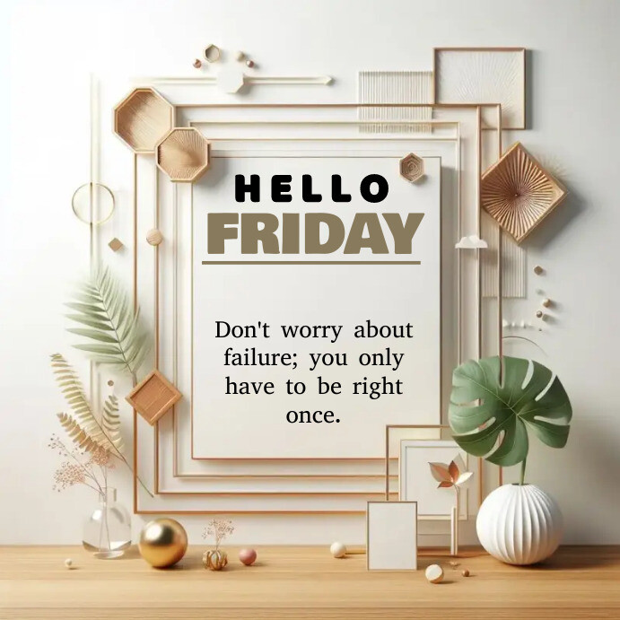 Plantilla de HELLO FRIDAY GREETING TEMPLATE | PosterMyWall