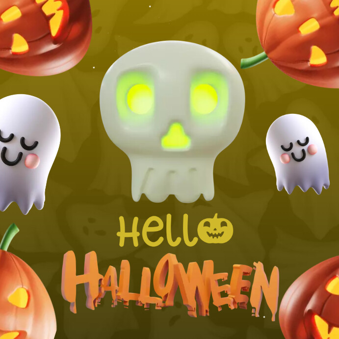 Hello Halloween Template | PosterMyWall
