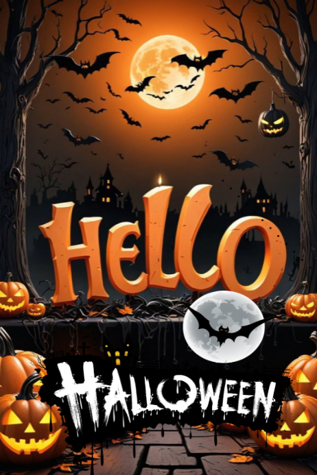 hello Halloween Template | PosterMyWall