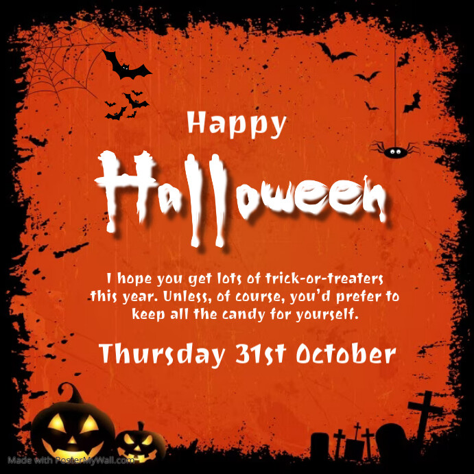 Hello Halloween Instagram post template. | PosterMyWall