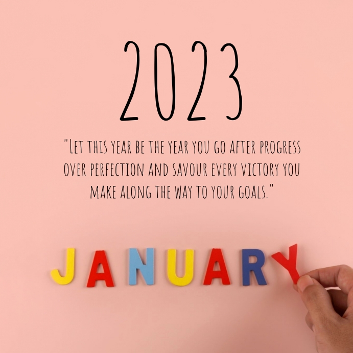 Hello January 2023 Template | PosterMyWall