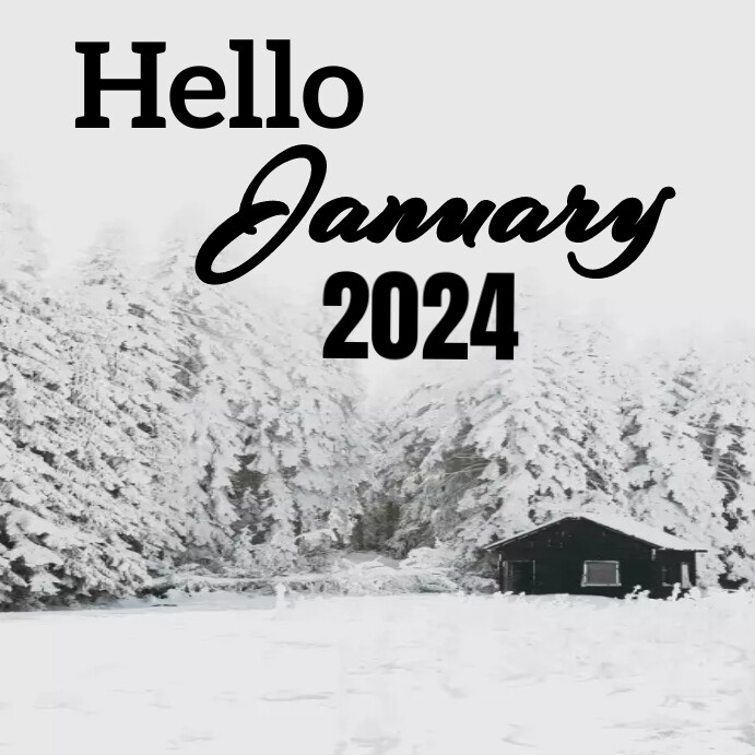 Hello January 2024.instagramposter Template | PosterMyWall