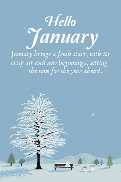 Plantilla de Hello January 2025 | PosterMyWall