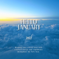 Hello January Template | PosterMyWall