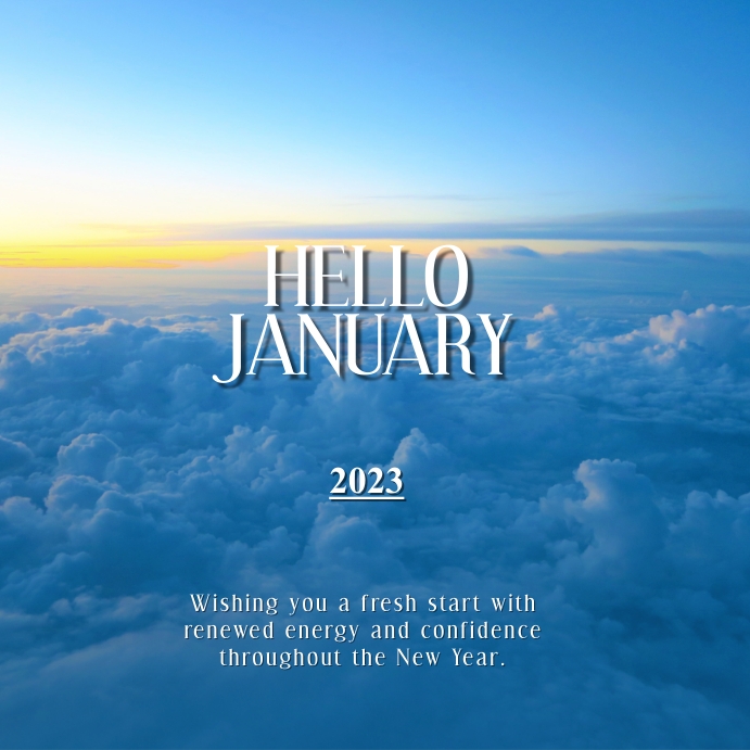 Hello January Template | PosterMyWall